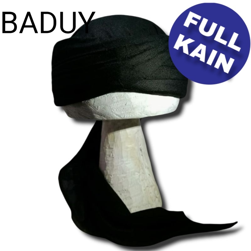 Jual imamah TENUN BADUY FULL KAIN praktis permanen siap pakai Peci ...
