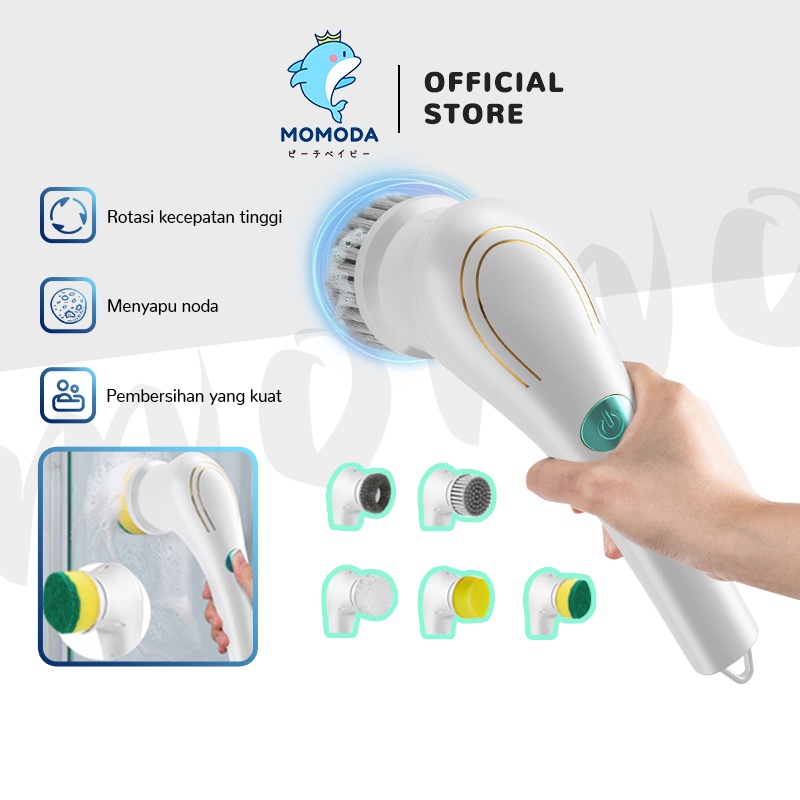 Jual MOMODA Sikat Elektrik 5 in 1 Handheld Sikat Magic Brush/Kamar ...