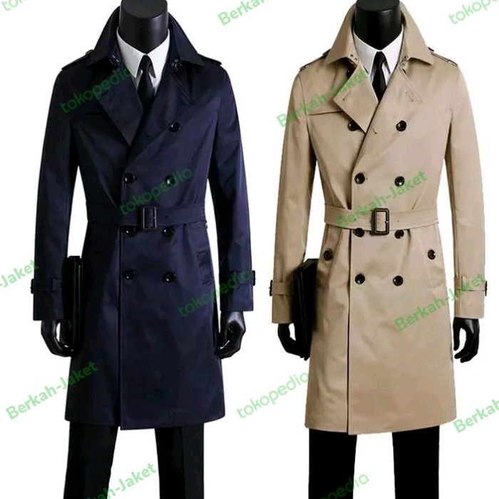 Jual jas pria jas long coat jubah pria jaket musim dingin jubah pria ...