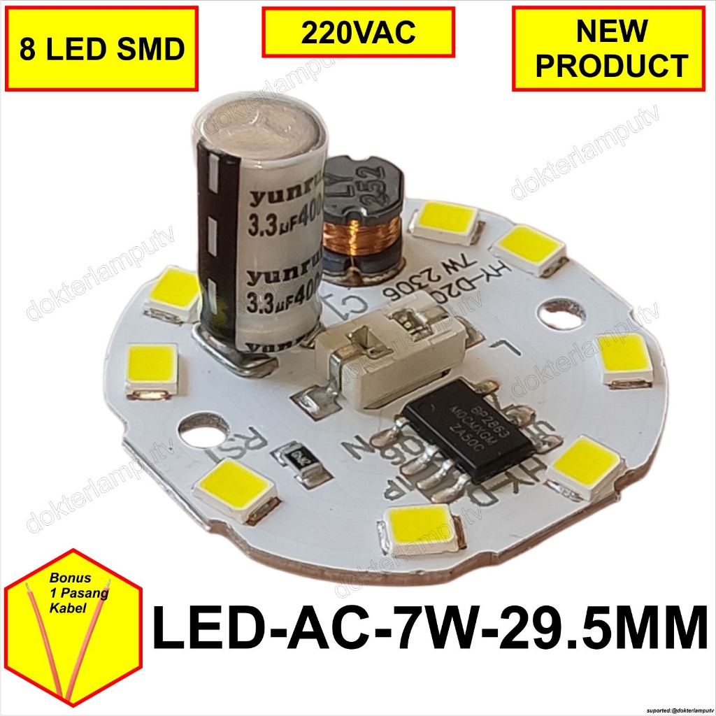 Jual LED AC DOB 7W MINI PUTIH 220V | Shopee Indonesia