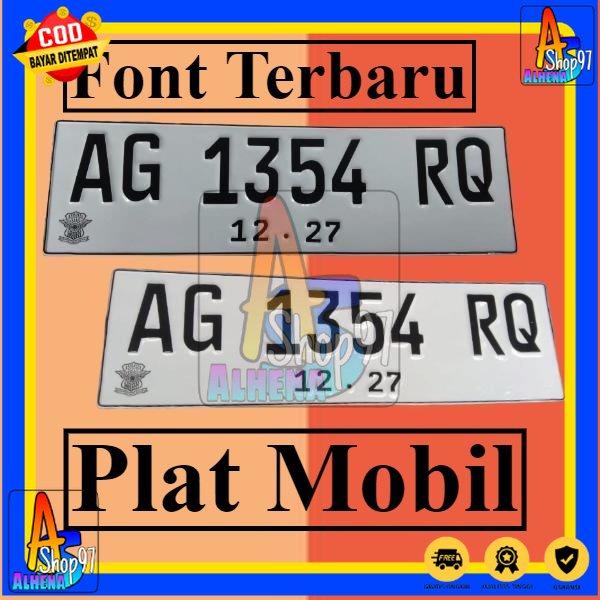 Jual plat nomor mobil font Terbaru 1pcs | Shopee Indonesia