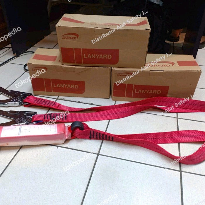 Jual Lanyard Absorber Double Hook Webbing Leopard LP 0322 / Body ...