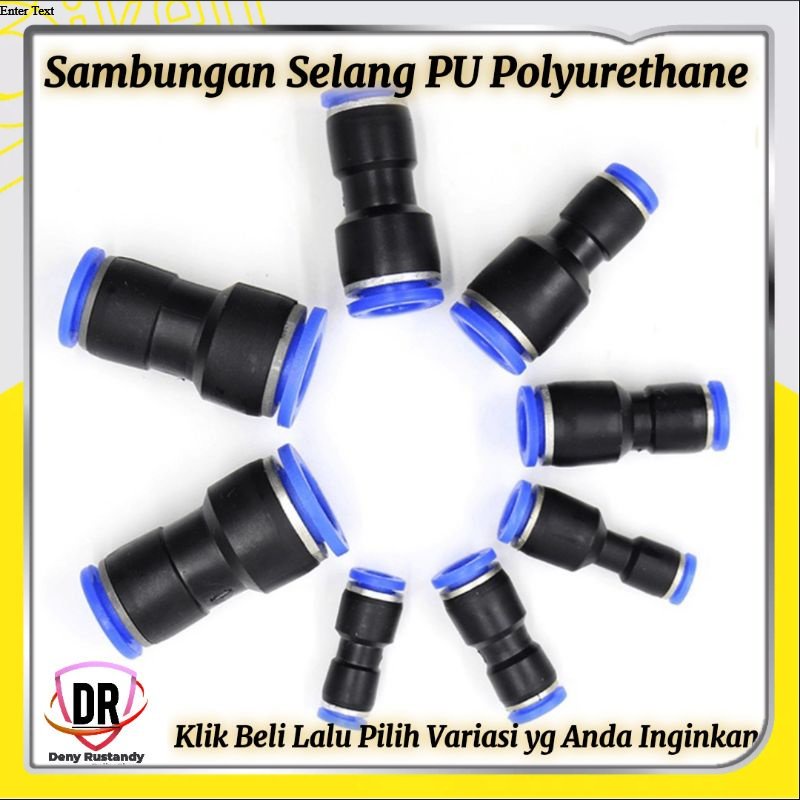 Jual PU PNEUMATIC SLIP LOCK JOINER FITTING KONEKTOR SELANG PU PUSH IN ...