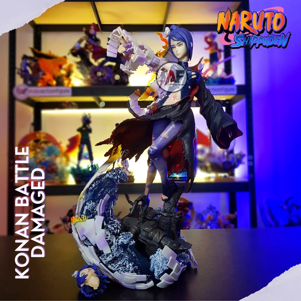 Jual Action Figure Statue Naruto Akatsuki Konan Battle Damaged CW ...