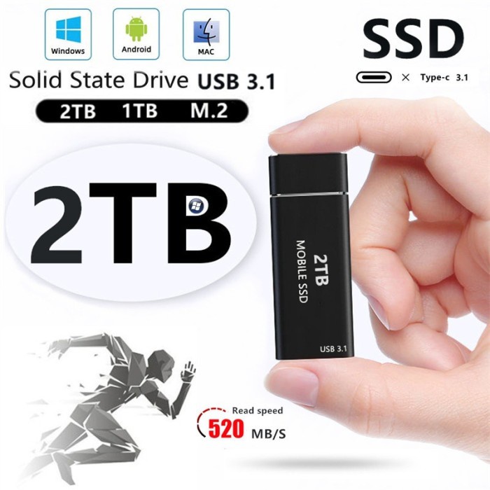 Jual SSD 1TB 2TB 4TB Mobile USB 3 Type C | Shopee Indonesia