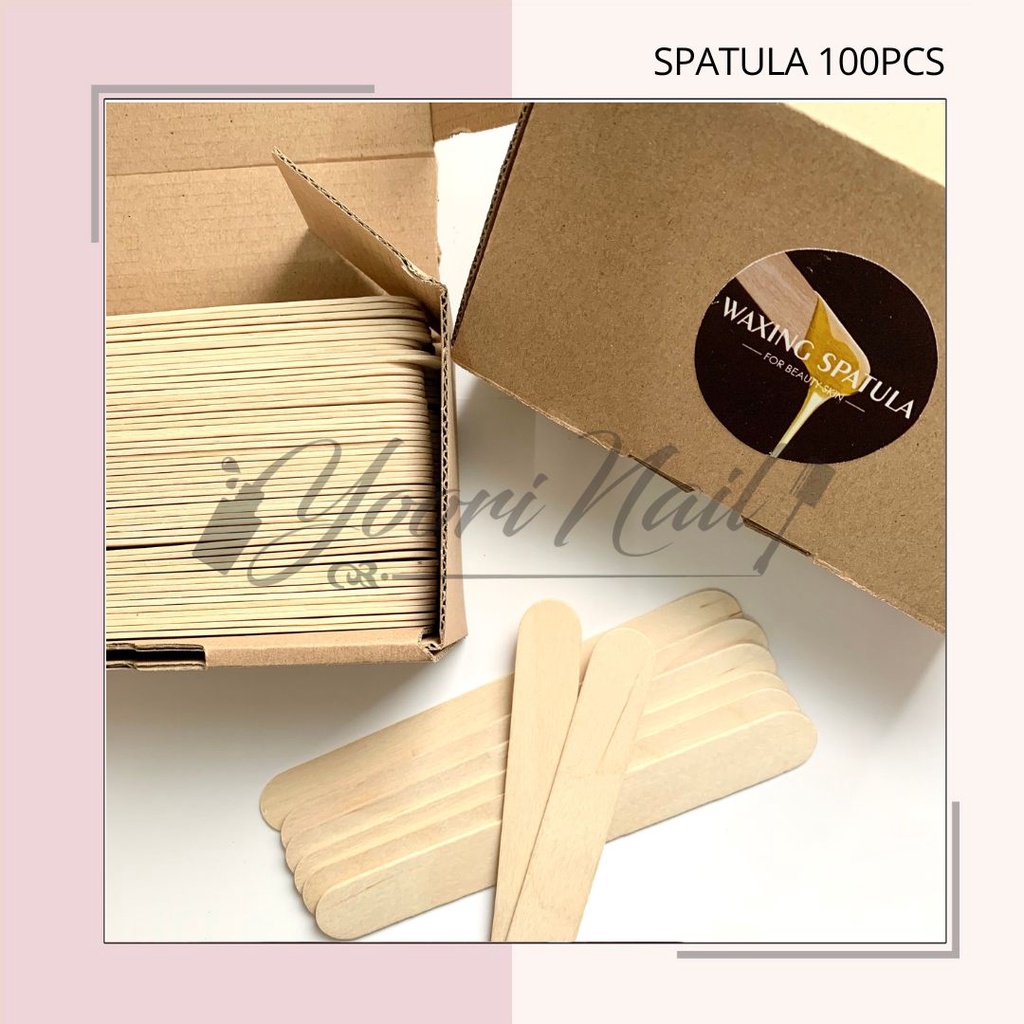 Jual 25pcs / 100pcs wooden wax spatula jumbo waxing stik kayu besar ...