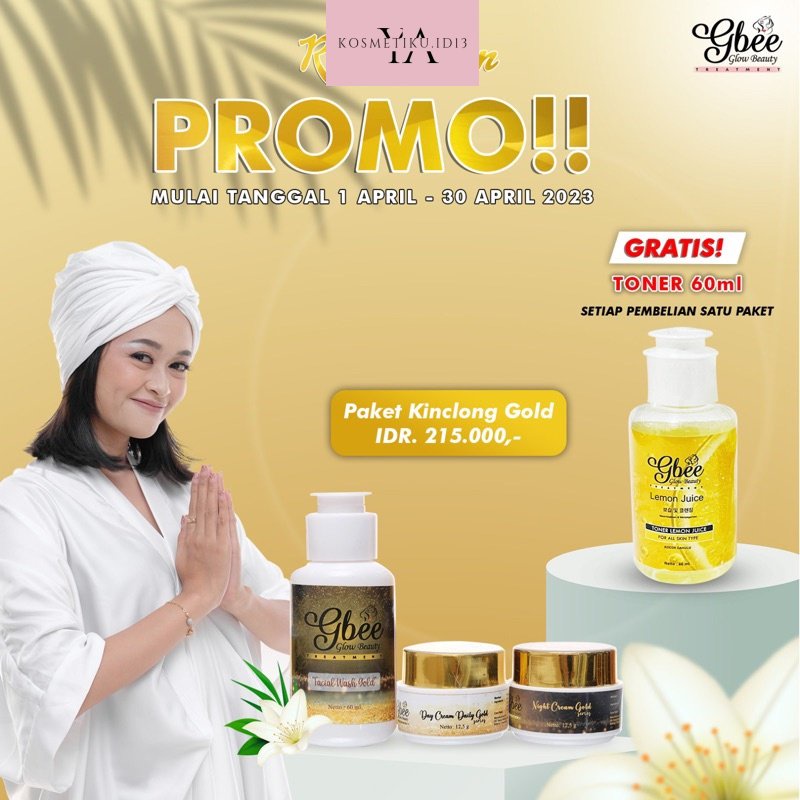 Jual GBEE GLOW BEAUTY PAKET GOLD DUA KALI LEBIH GLOWING(TERMURAH ...