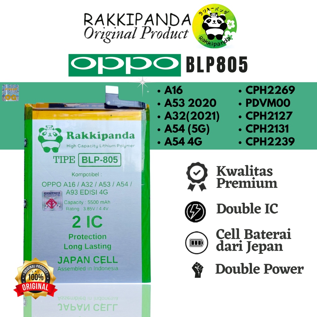 Jual Batu Batre Baterai BLP805 untuk Untuk Oppo A16 - A53 2020 - A32 ...