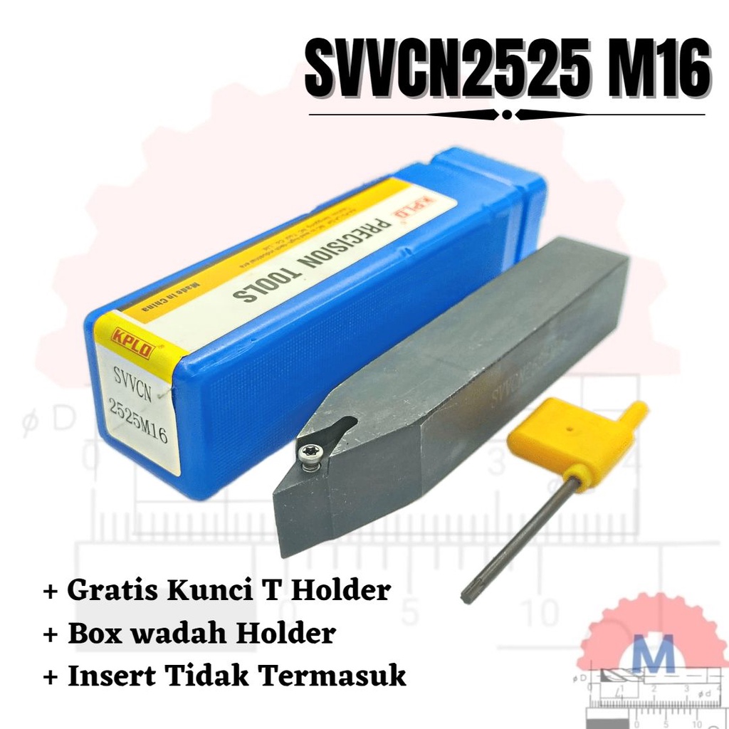 Jual SVVCN 2525 M16 Turning lathe holder stang pahat bubut SVVCN ...