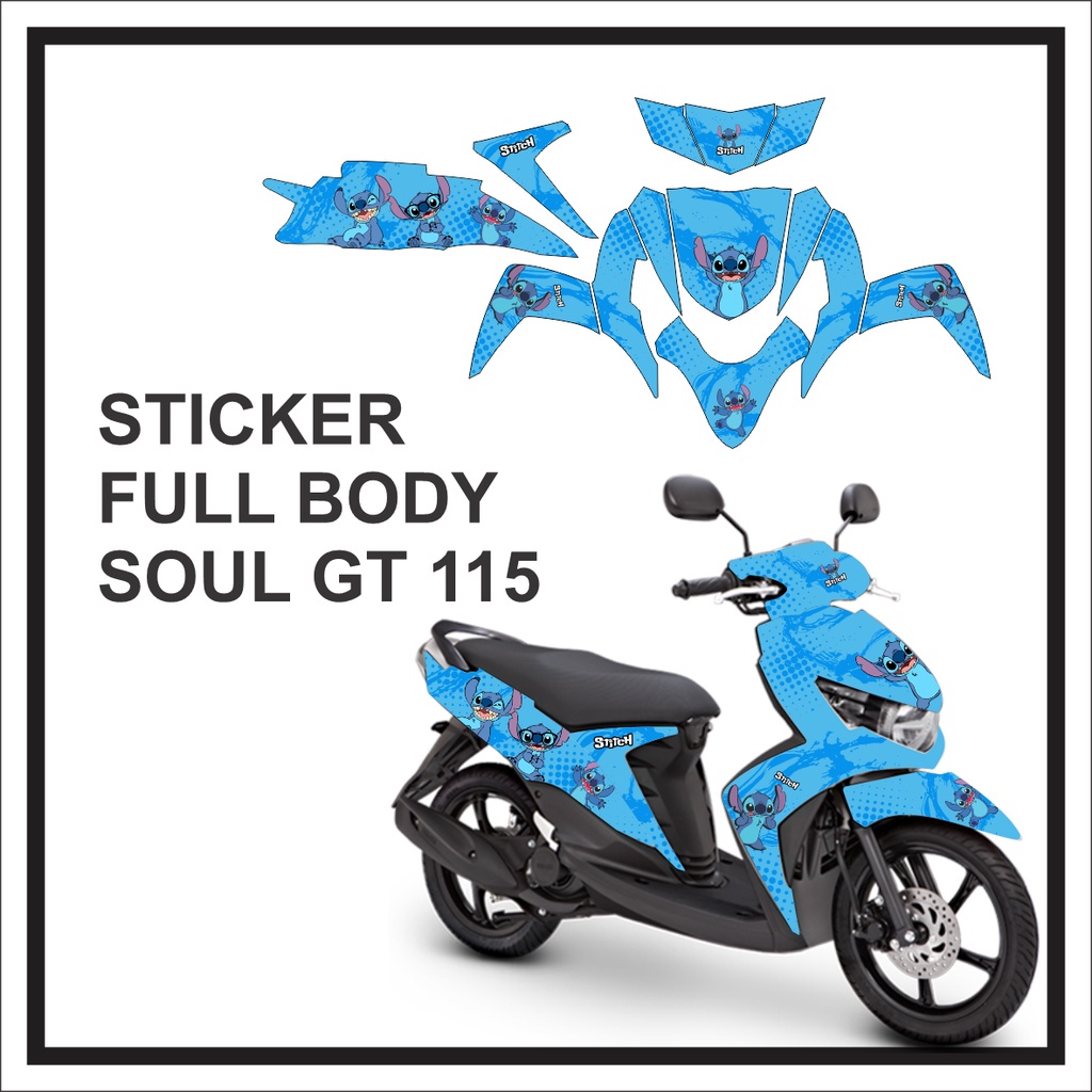 Jual Stiker Striping Decal Motor SOUL GT 115 Motif Stich Full Body ...