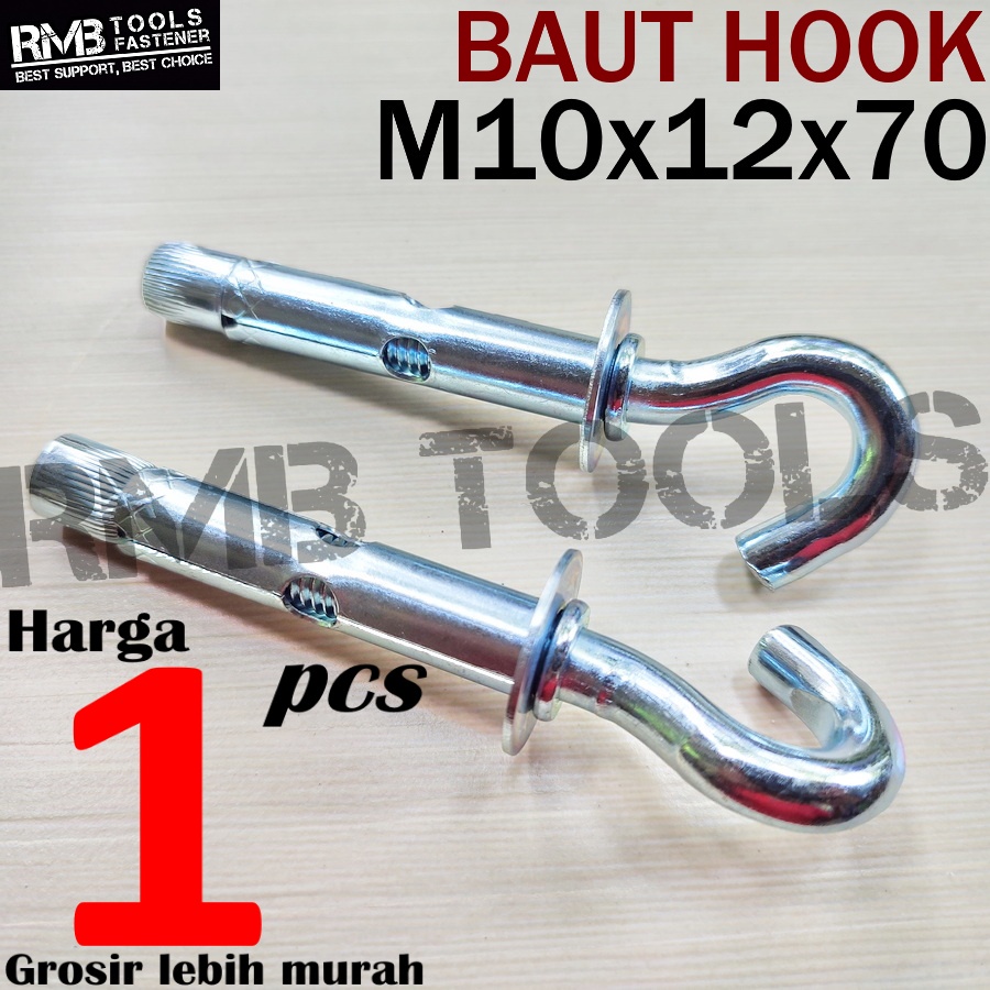 Jual M10x12x70 Baut Hook Dynaset Dynabolt M10 / Hook Bolt Sleeve Anchor ...
