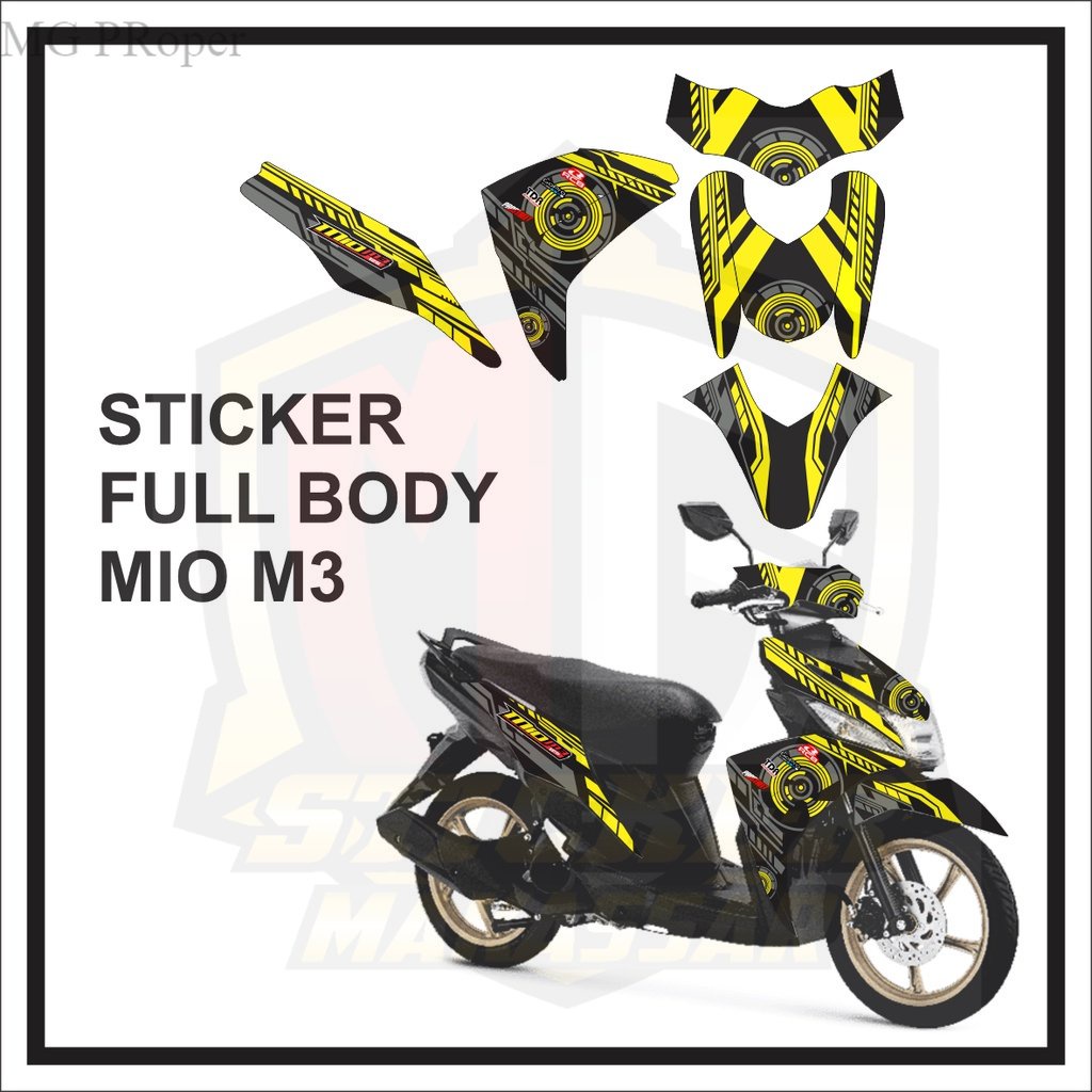 Jual Stiker Striping Decal Mio M3 Seticker MIO M3 Variasi Full bodi ...