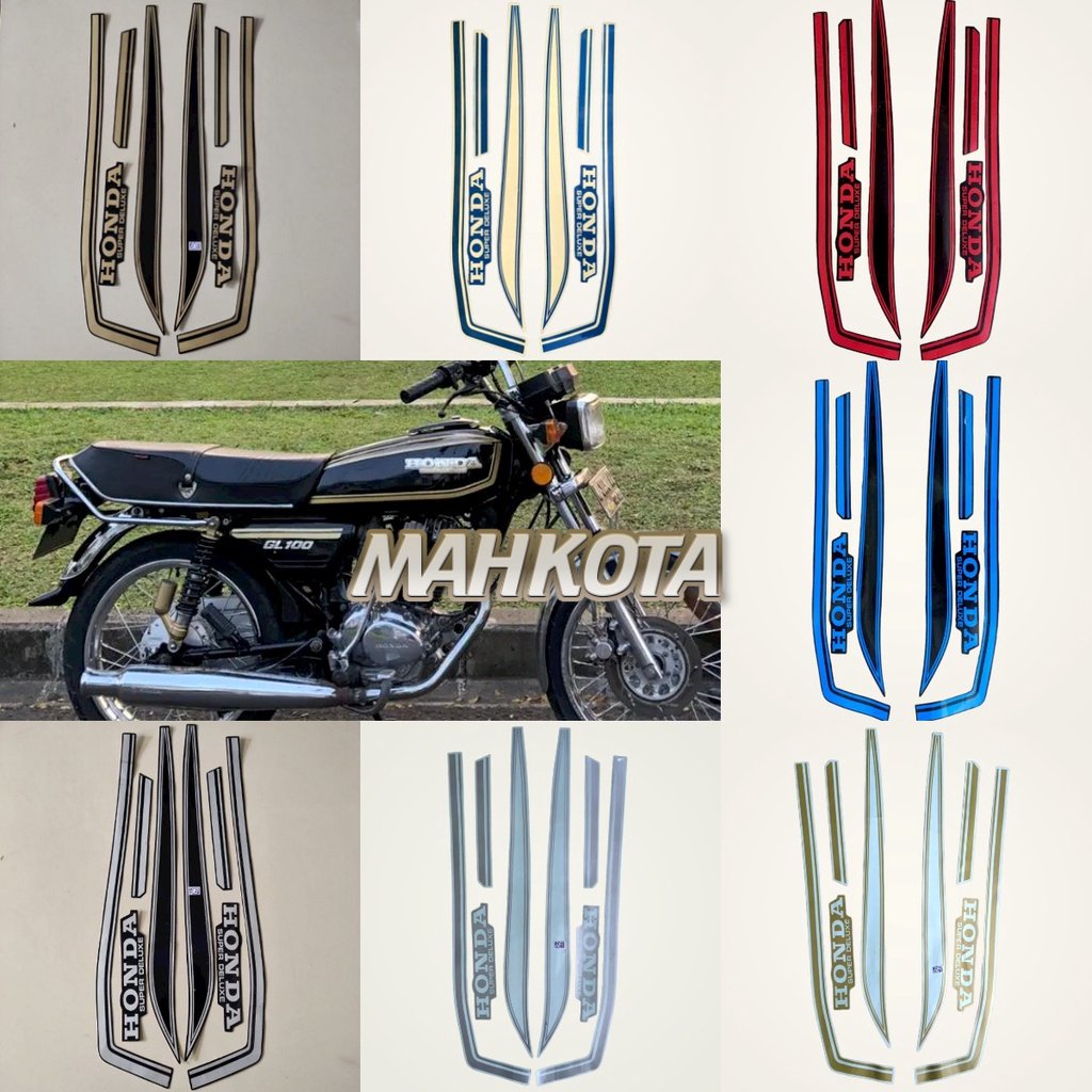 Jual Striping Stiker Polet Sepeda Motor List honda gl 100 gl100 Super ...