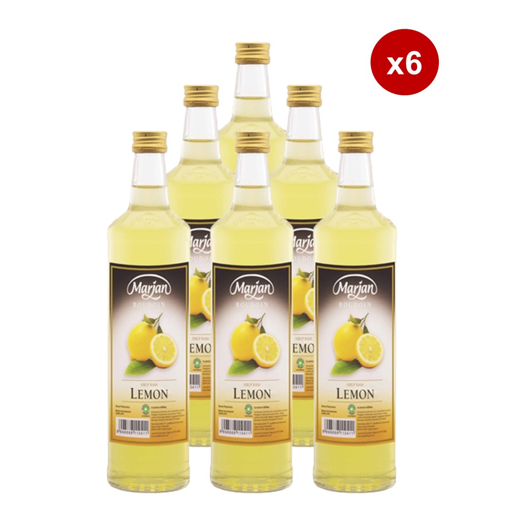 Jual Marjan Boudoin Syrup Lemon 460ml x6 | Shopee Indonesia