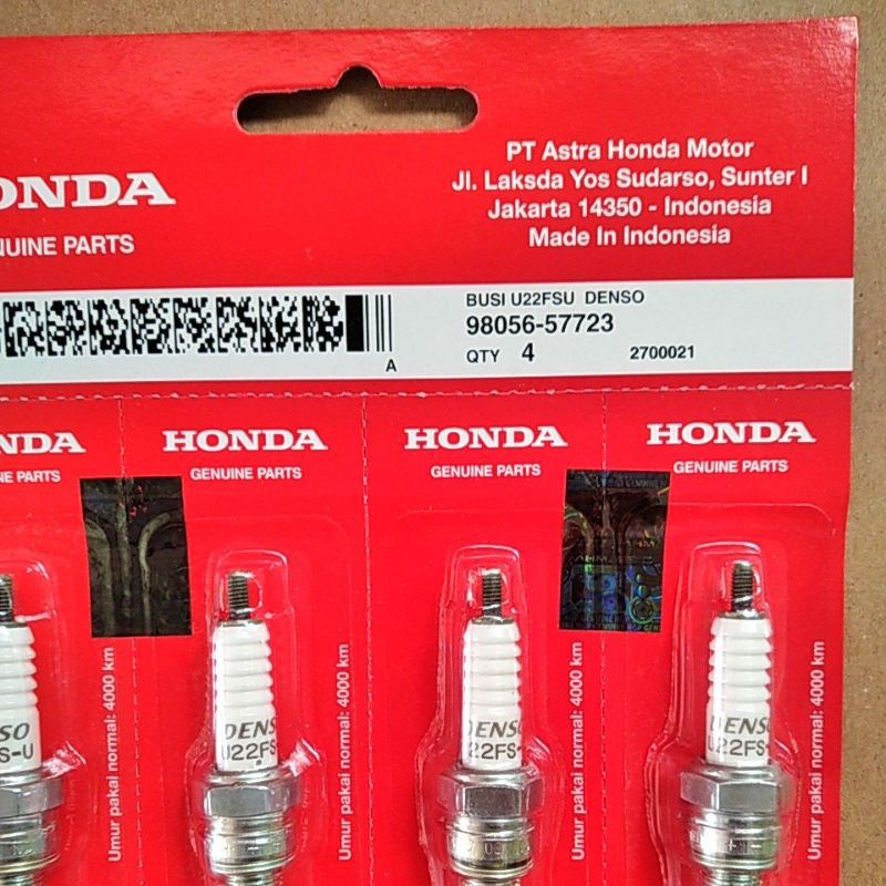 Jual Busi Denso AHM ORI Honda Supra Smash Jupiter Vega Mio Revo Legenda ...