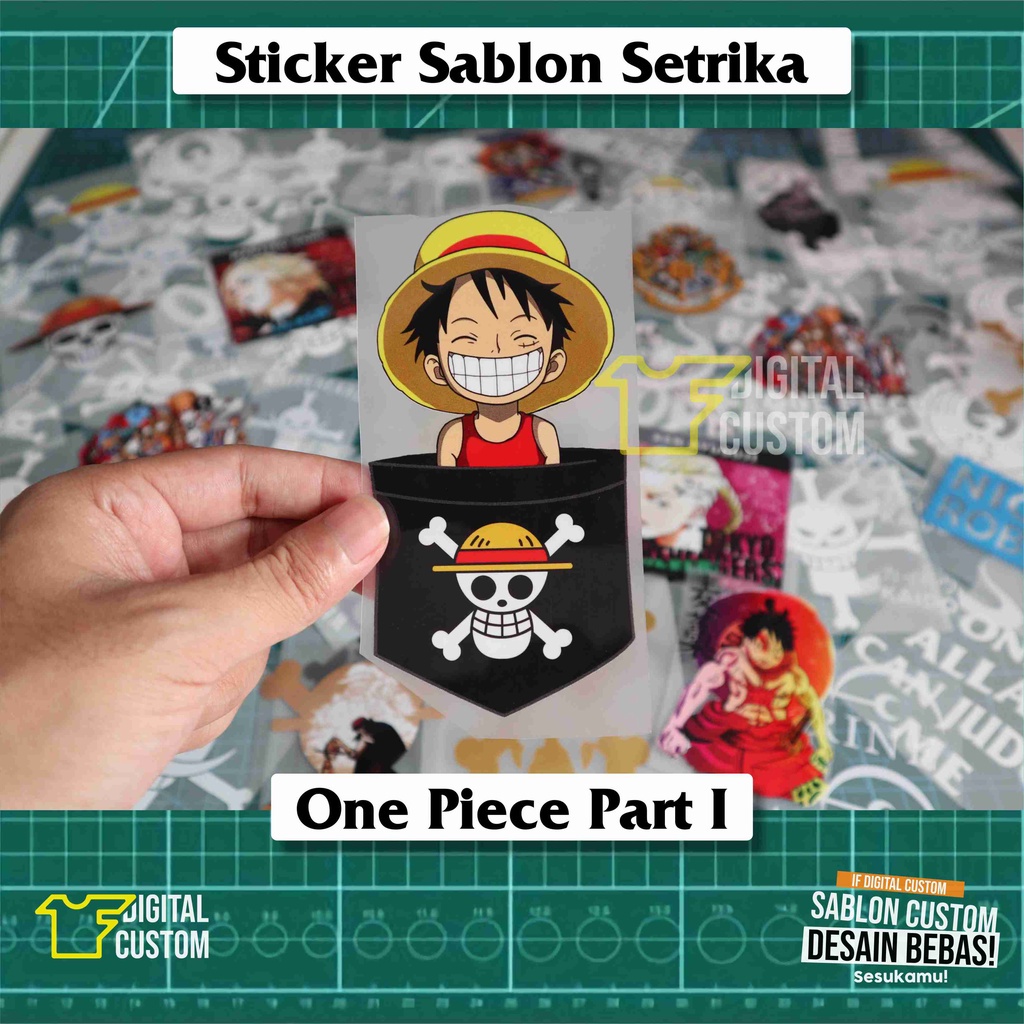 Jual Stiker Kain Sticker Sablon Setrika DTF Polyflex Anime One Piece ...