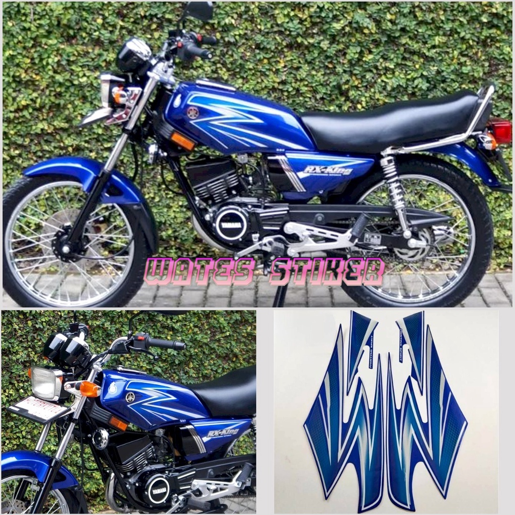 Jual Striping Decal Polet Sticker Yamaha rx king tahun 2003 rxking biru ...