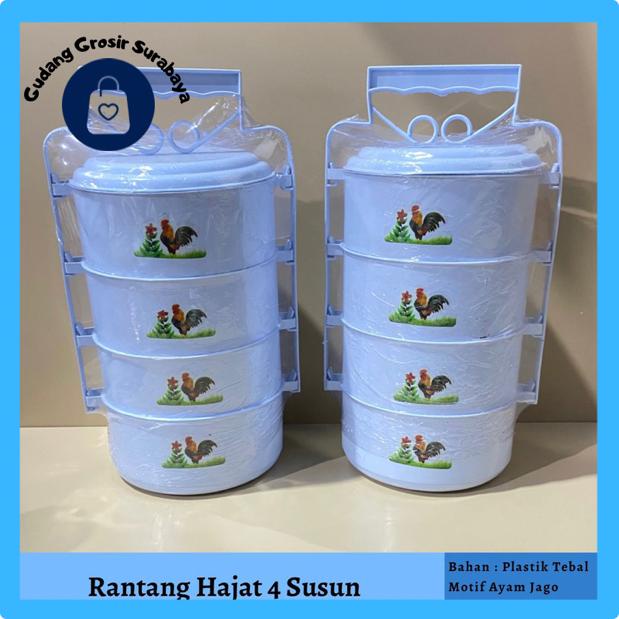 Jual (GGS) Rantang nasi / Rantang plastik / Kotak makan susun / Kotak ...