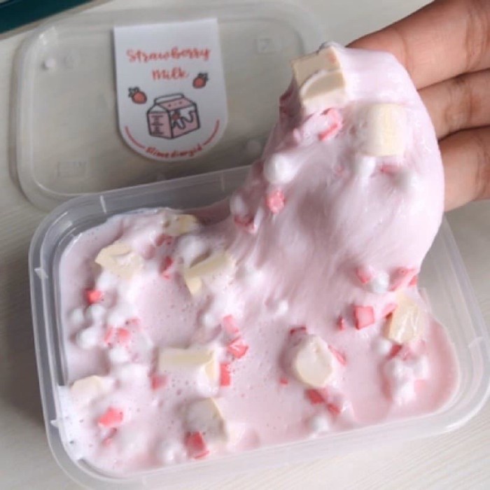 Jual STRAWBERRY MILK SLIME BY SLIME DIARY ID / slimediary slimediaryid ...
