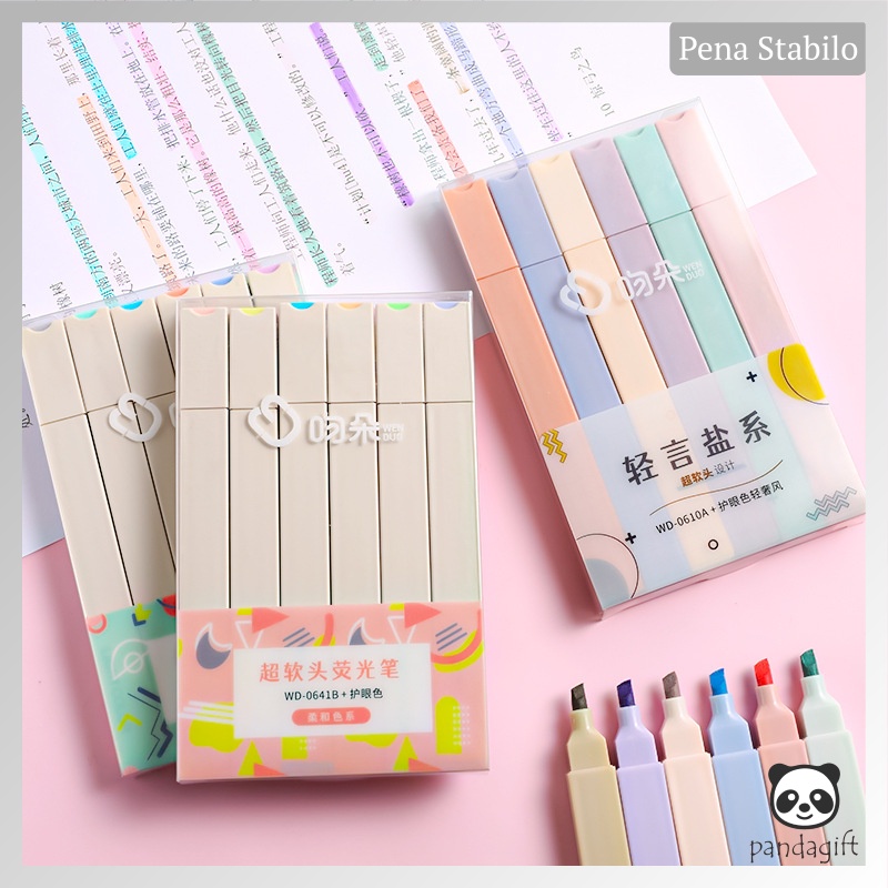 Jual Stabilo /stabillo warna/stabilo isi 6 warna pastel - GG0264 ...