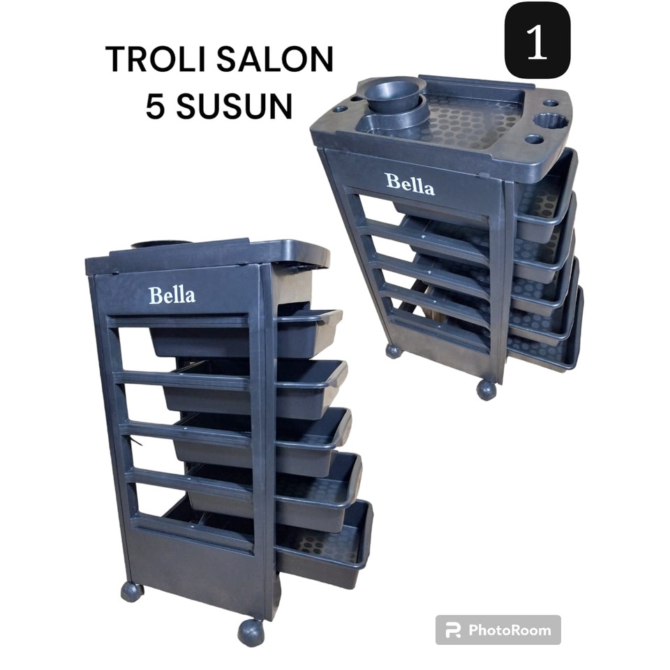Jual RAK SALON / RAK TROLI / TROLI SALON KECANTIKAN 5 SUSUN / TROLI ...