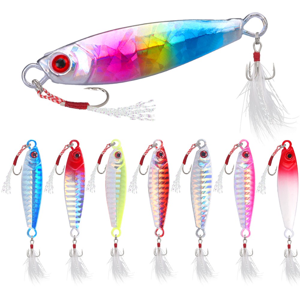 Jual LUC 1Pcs Laser VIB Jigging Lead 3D Eye Metal 10 Gram micro Jig ...