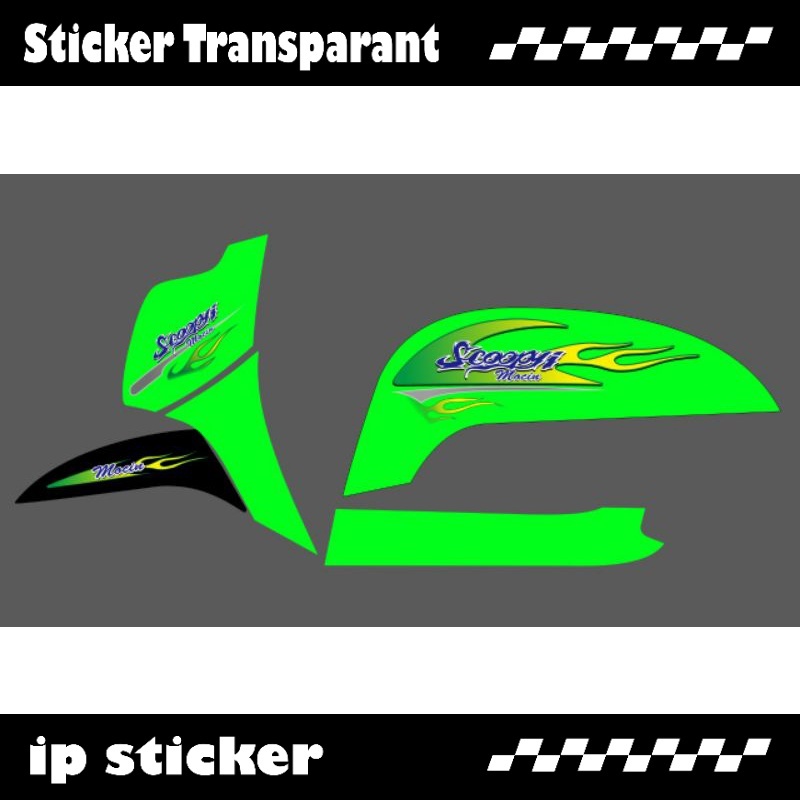 Jual STRIPPING COSTUME HONDA SCOPPY MOTIF API ( BISA REQUEST WARNA DAN ...