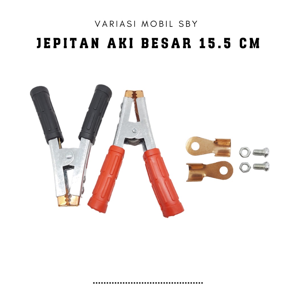 Jual Jepitan kepala karet jumper aki besar clamp aki 600A Charger aki ...