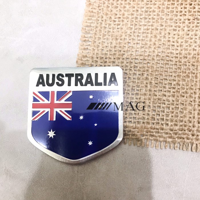 Jual Emblem 3D Alumunium Bendera Australia Plat Aussie Flags Sticker ...