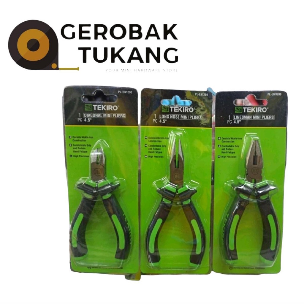 Jual Tekiro Tang mini 4.5 inch tekiro model kombinasi potong lancip satuan | Shopee Indonesia