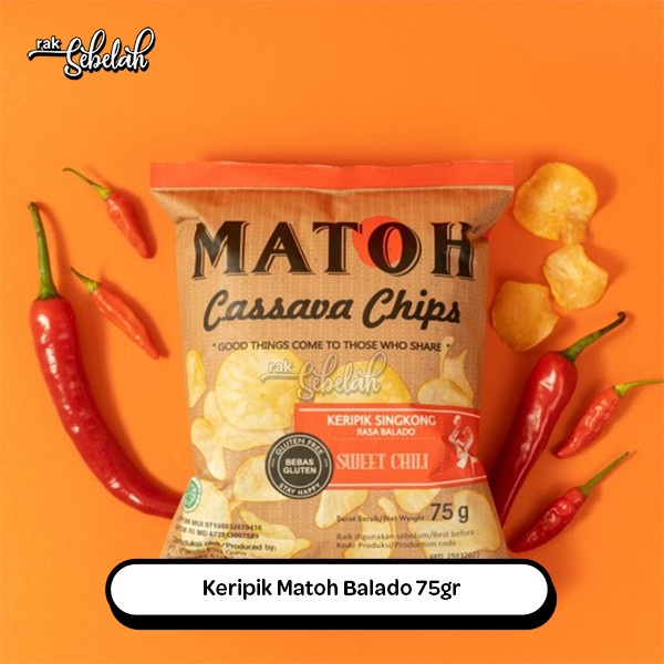 Jual Matoh Kripik Singkong Balado Sweet Chili 75gr Cassava Chips Gluten Free | Shopee Indonesia