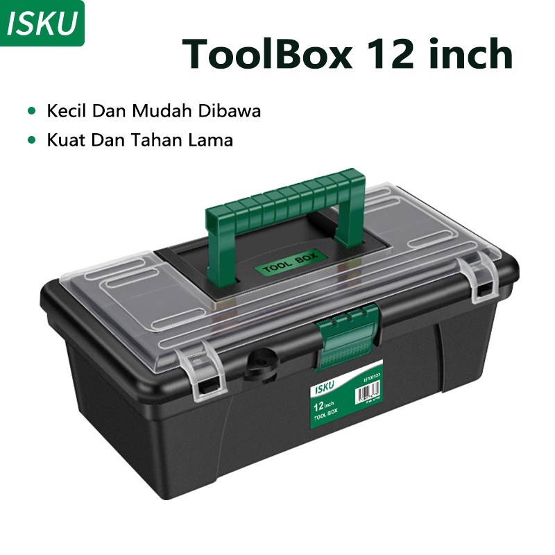 Jual ISKU Tool Box Besar 12 Inch Bahan PP Kotak Alat Kotak Alat Tahan ...