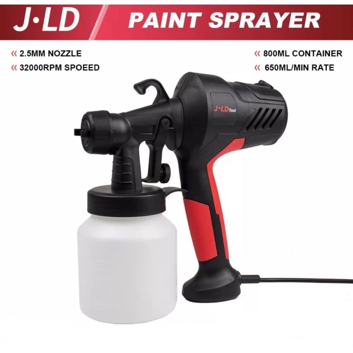 Jual JLD Tools Spray Gun Electric Paint Sprayer Cat Tembok Besi Kayu ...