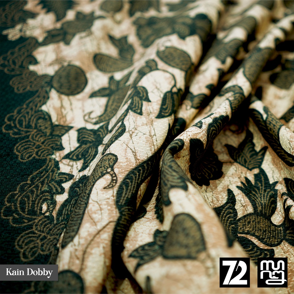 Jual KAIN BATIK PREMIUM Bahan Dobby Motif Godong Tibo Warna Hijau Ijo ...