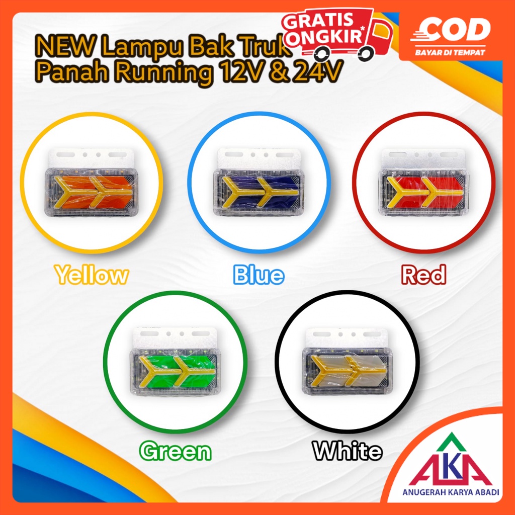 Jual Lampu Bak truk Panah Running / Sein / Sen / Sign LED 12V & 24V Truk | Shopee Indonesia