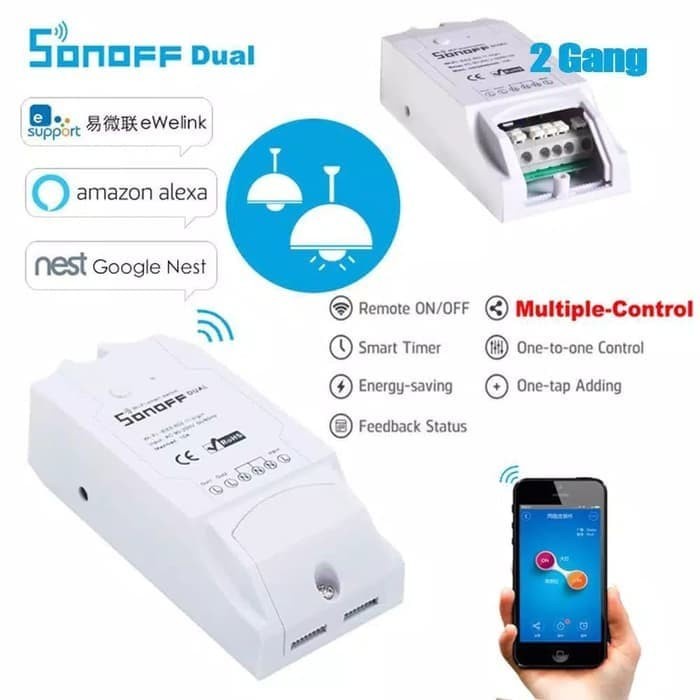 Jual Sonoff Dual Smart Wi-Fi Timer & Switch | Shopee Indonesia