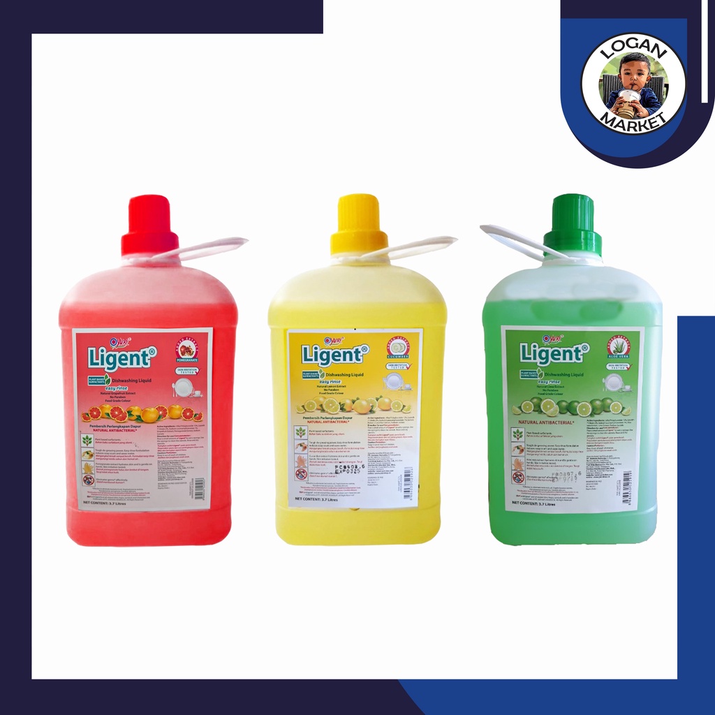 Jual Yuri Ligent Dishwashing Detergent Sabun Cuci Piring 3.7 3,7 Liter ...