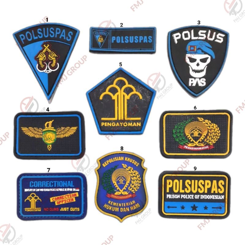 Jual Patch Rubber POLSUSPAS Velcro Emblem Logo Polsuspas Pengayoman ...