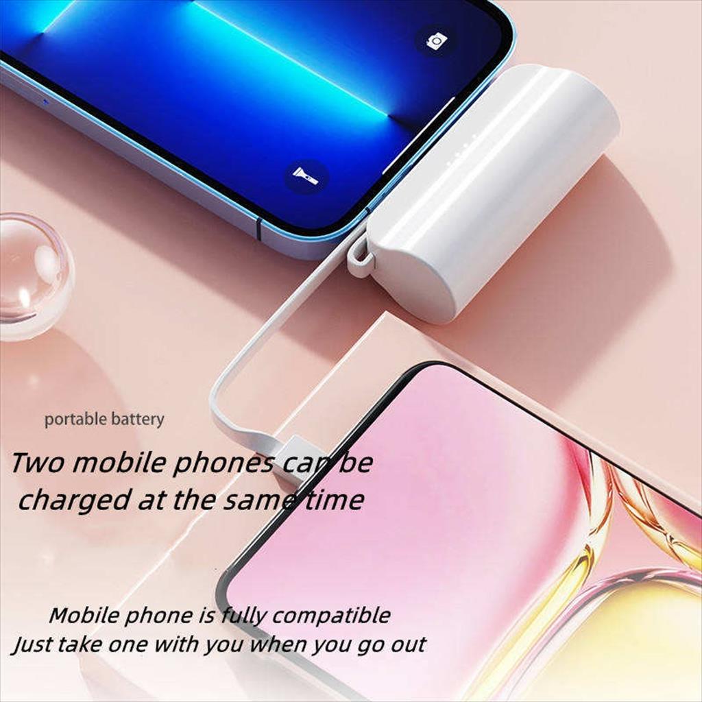 Jual KMP - Mini Powerbank Capsul Portable 5000mAh USB Ganda - Lightning ...