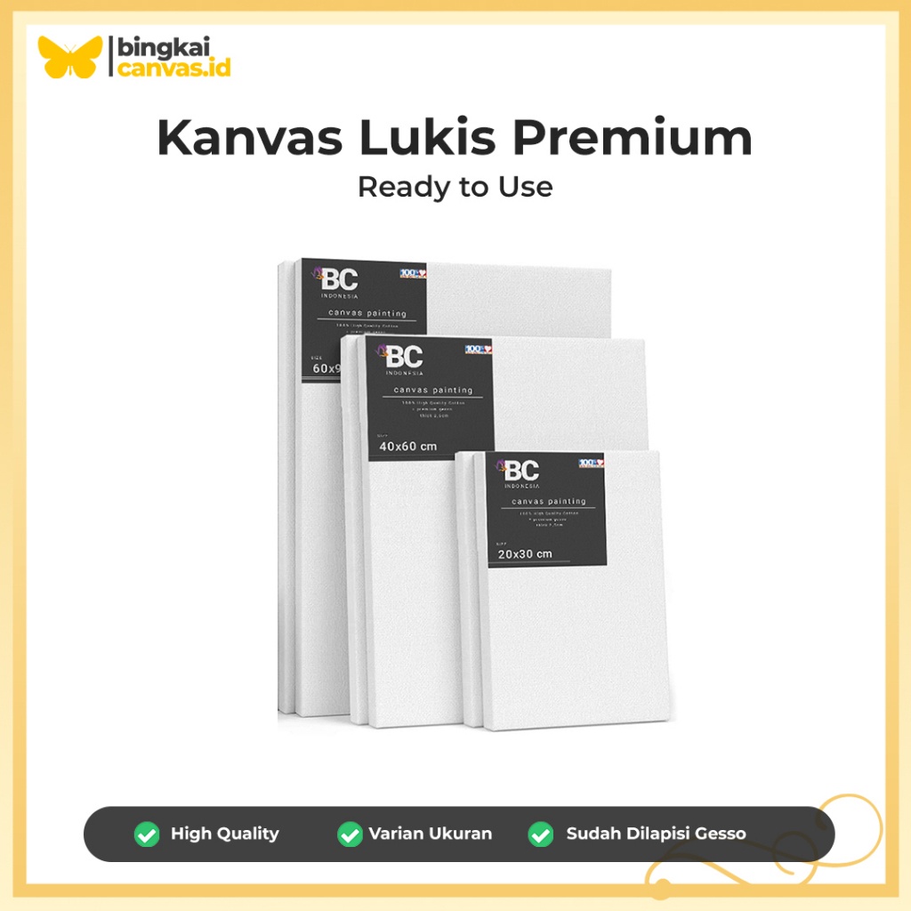 Jual Kanvas Lukis Berbagai Macam Ukuran / Canvas Lukis BC Premium ...