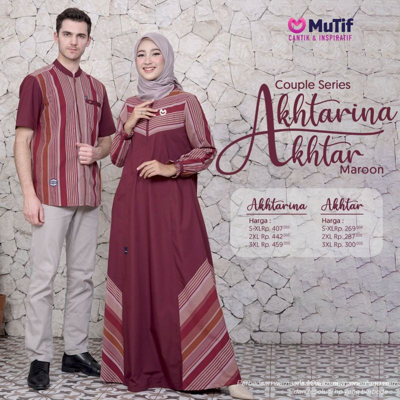 Jual Baju Keluarga Mutif Couple Akhtarina Maroon Mutif Man Akhtar Baju ...