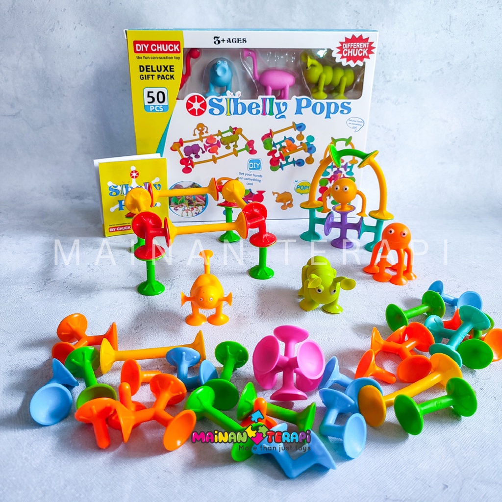Jual Mainan Terapi Suction Fun isi 50 pcs Motorik Halus Okupasi Terapi ...