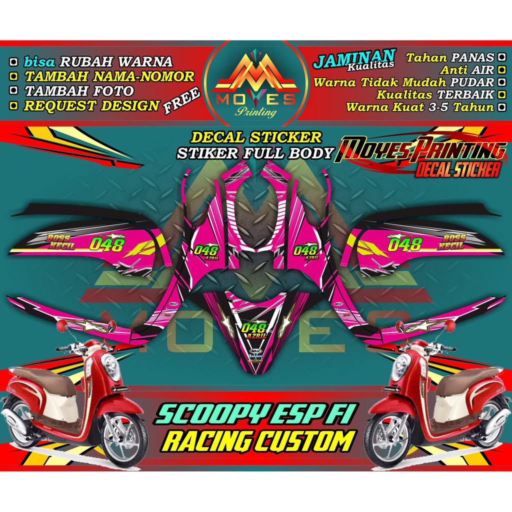 Jual Stiker Scoopy FI - Decal Scoopy Esp Racing - Sticker Scoopy eSP FI ...