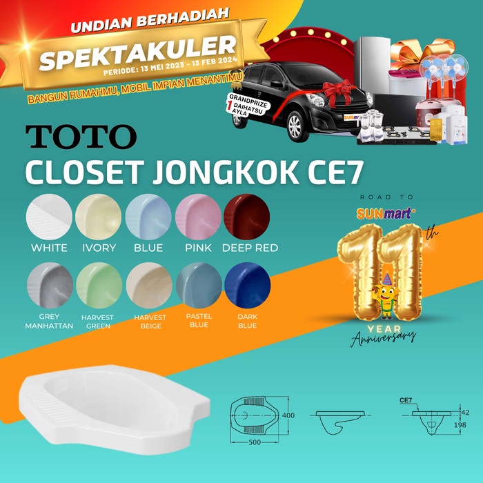 Jual TOTO KLOSET JONGKOK WARNA CE7 | Shopee Indonesia