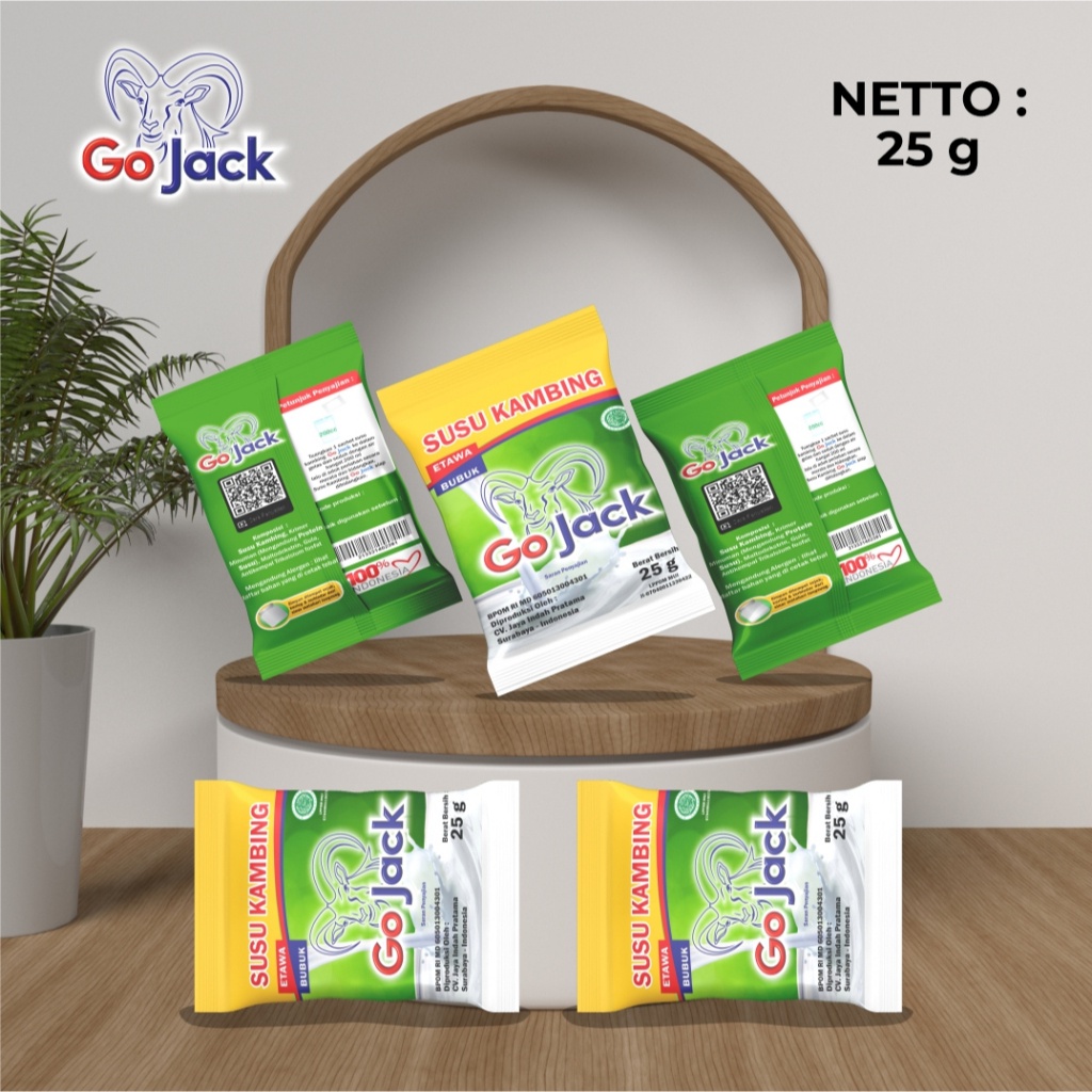 Jual Susu Kambing Etawa Go Jack 25g Original Sachet [MINIMAL PEMBELIAN 5 PCS] | Shopee Indonesia