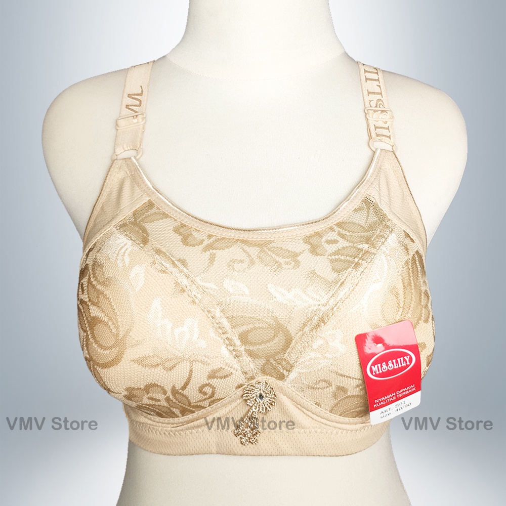 Jual Bra Kemben Misslily 891 Bh Tanpa Kawat Cup Besar B Polkadot Brukat ...