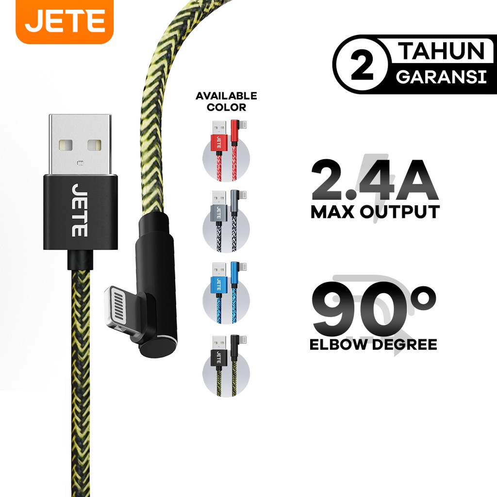 Jual JETE CA1 Kabel Data Lightning | Kabel Data iPhone 2.4A Fast ...