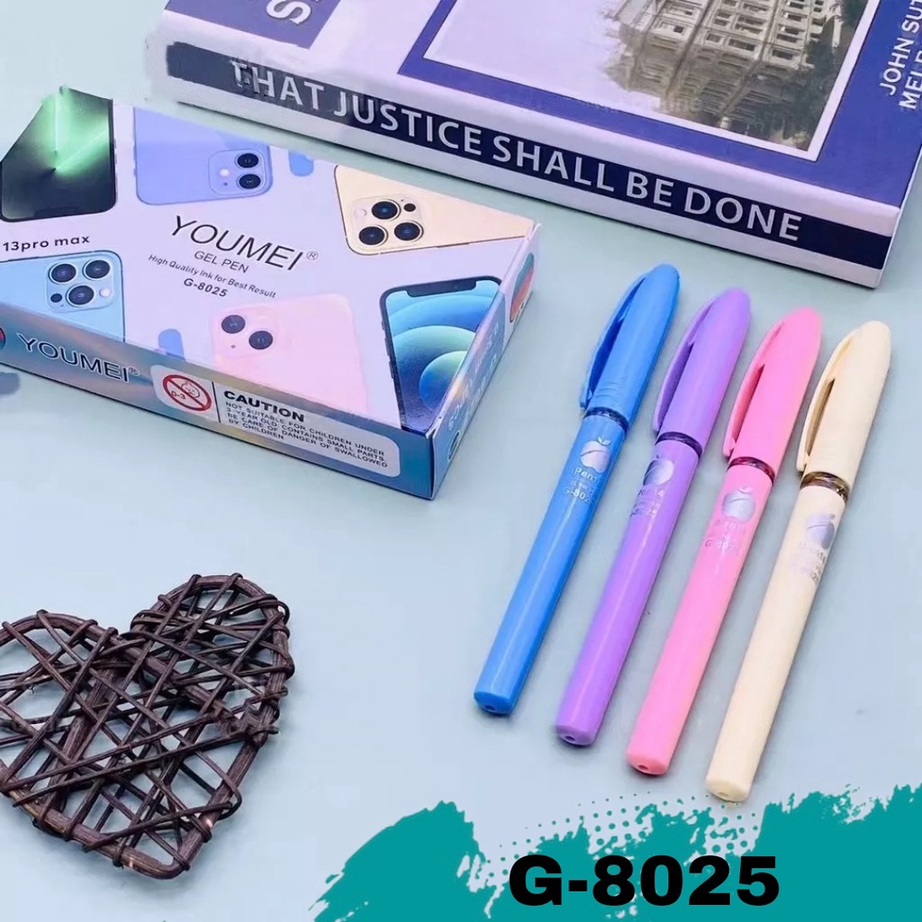 Jual SOS Bolpen Gel G-8005 Apple 0.5mm(12pc)/Pulpen Tinta/Pen Gel/Pen ...