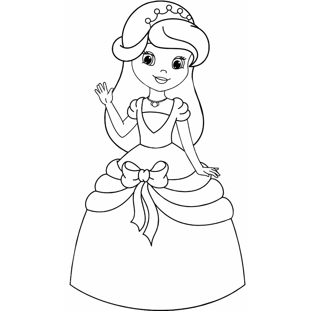 Jual Gambar Mewarnai ~ PRINCESS/ Seketsa Lukis / Drawing Sketch ...