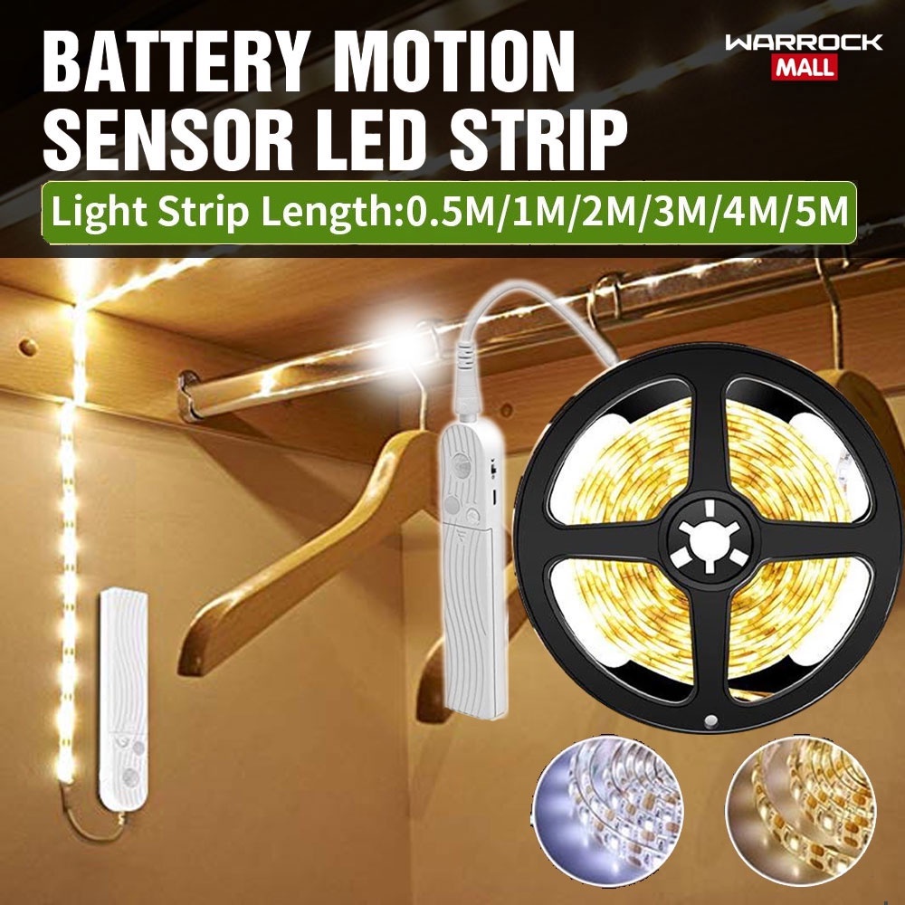 Jual Lampu LED Strip 2835 Sensor Gerak Wireless Tenaga Baterai 5V Lampu ...